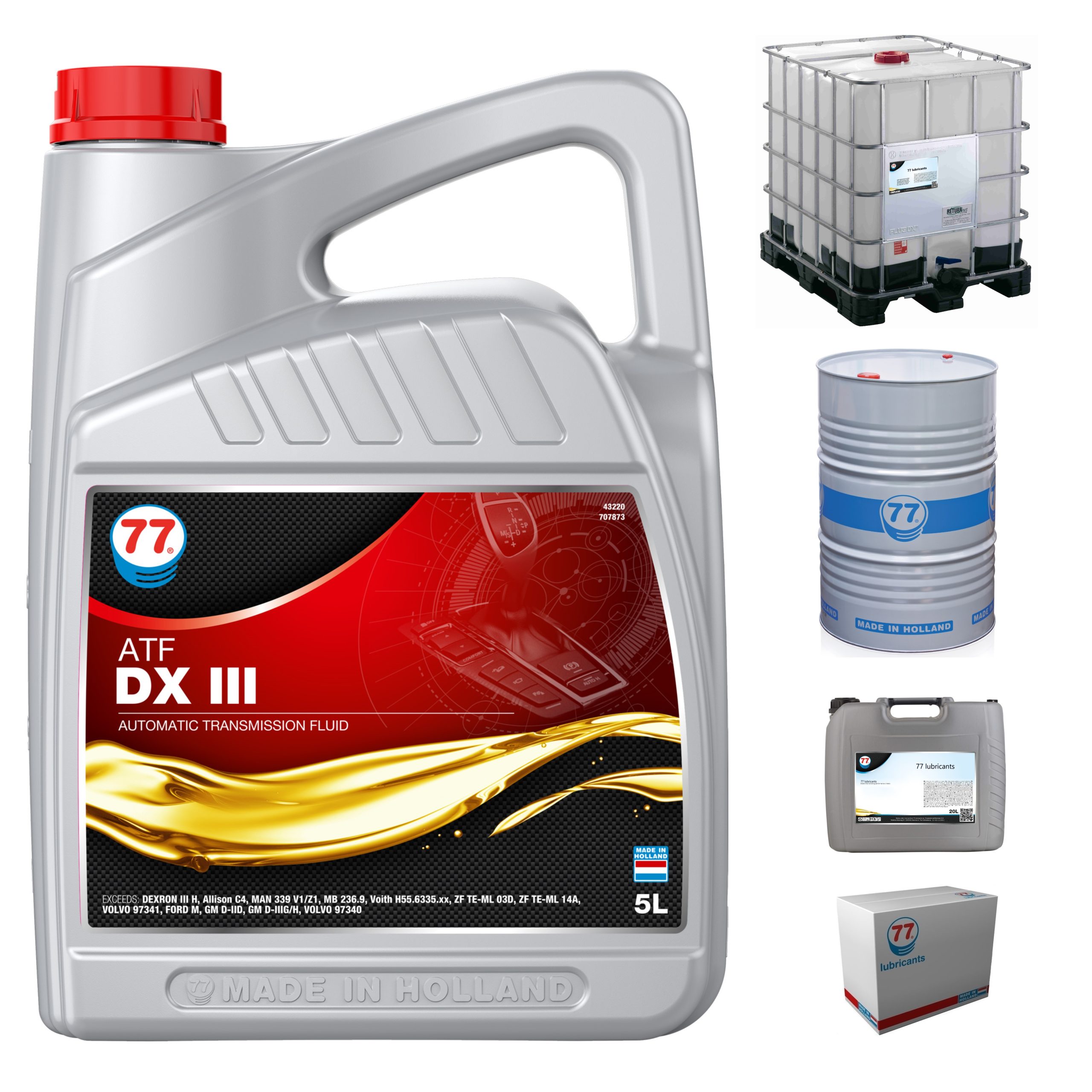 Transmissievloeistof ATF DX III - 77 Lubricants B.V.